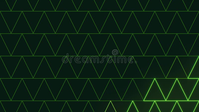 Neon Green Geometric Triangles Pattern with Pulse Effect Stock Video ...