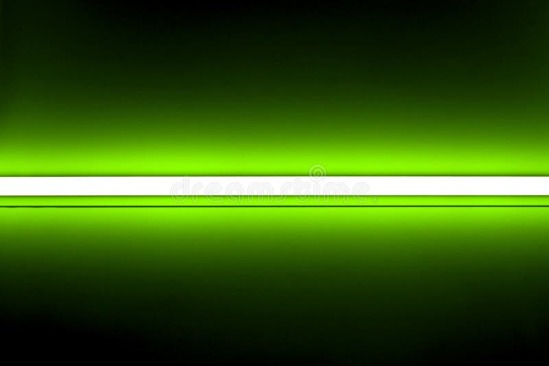 Neon Green Lights, Glowing Horizontal Line Stock Illustration ...