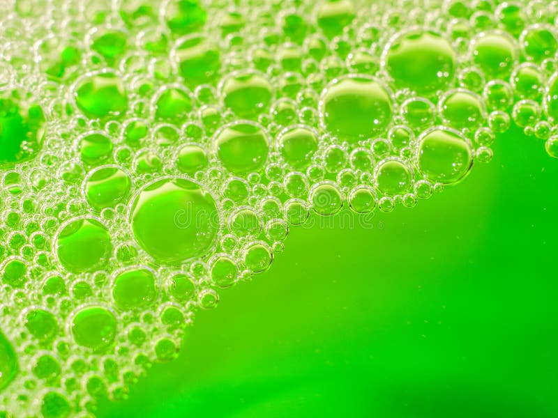 Neon Green Liquid Pumps. Refreshing Abstract Background Stock Photo ...