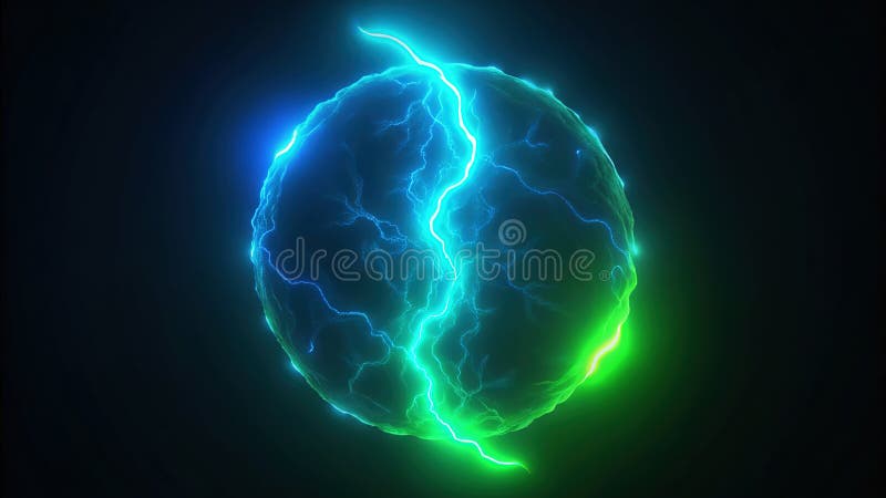 Neon Green Merging into Electric Blue with a Glowing Gradient Stock ...
