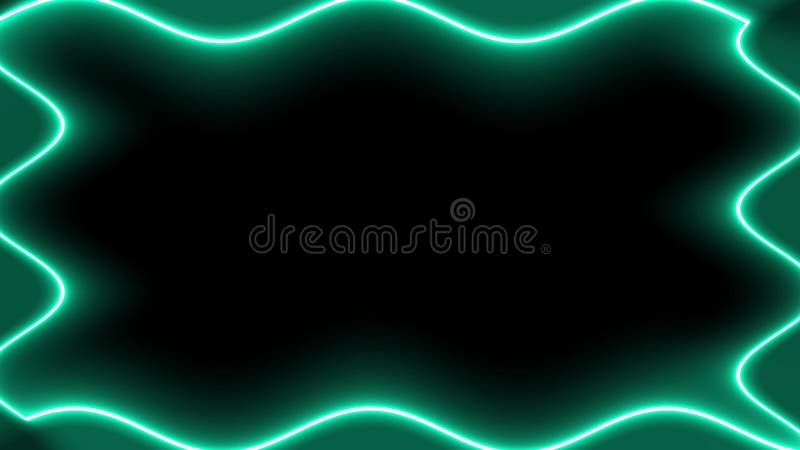 Neon Green Wavy Frame Background Stock Video - Video of curve, line ...