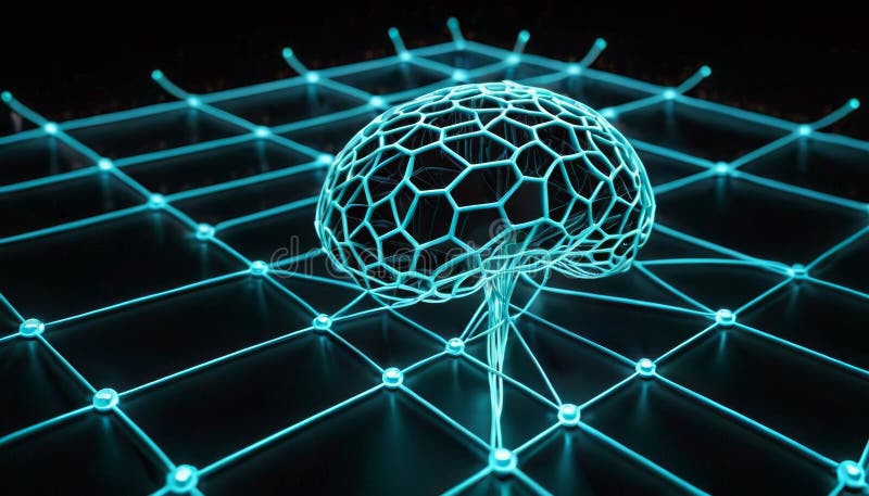 Brain Wireframe Model Stock Illustrations – 1,113 Brain Wireframe Model ...