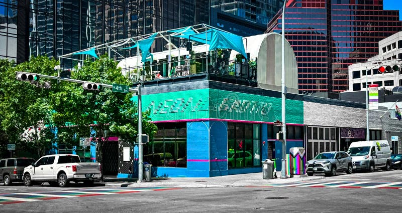 Austin-Neon Grotto 2 editorial image. Image of street - 331381665