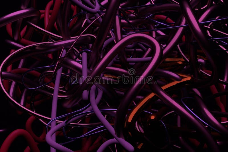 Decorative, Illustrations, Messy Colorful String Neon Grow Lights, for ...