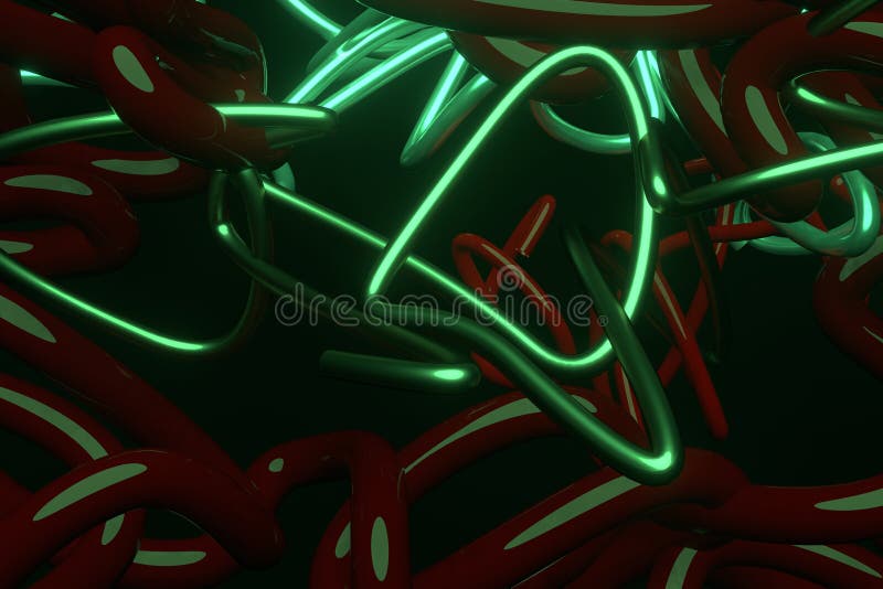 Messy Colorful String Neon Grow Lights. for Graphic Design or ...