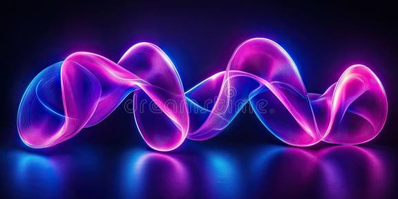 Neon Helix: a Dance of Light and Shadow Stock Illustration ...