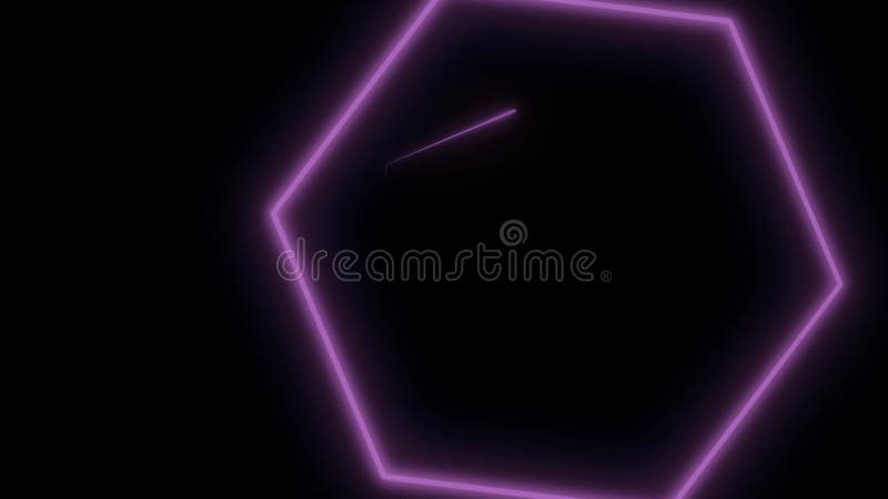 Neon Hexagons Abstract Motion Background. Seamless Loop Design. Video ...