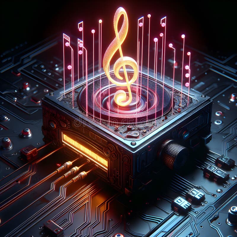 Neon, High Tech Music Box. High Technology, Speaker, Music Equipment ...