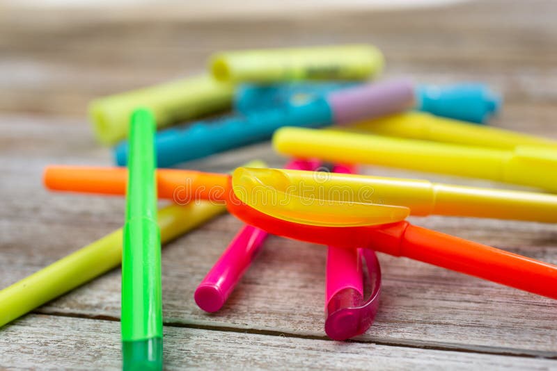 Neon highlighters stock image. Image of store, bright - 183452903