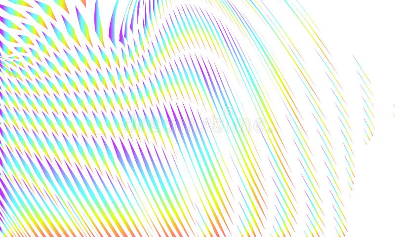 Neon Holographic Abstract Texture with Linear Optical Illusion. Stock ...