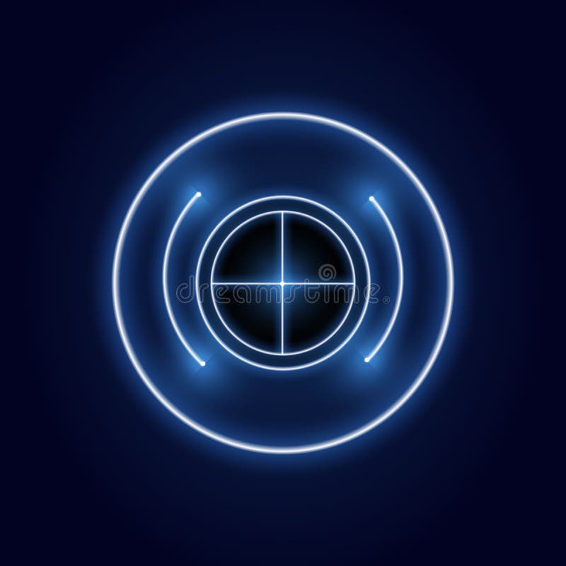 Neon Hud Futuristic Element Isolated on Dark Background. Hi-tech User ...