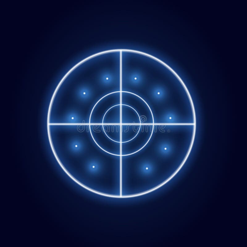 Neon Hud Futuristic Element Isolated on Dark Background. Hi-tech User ...