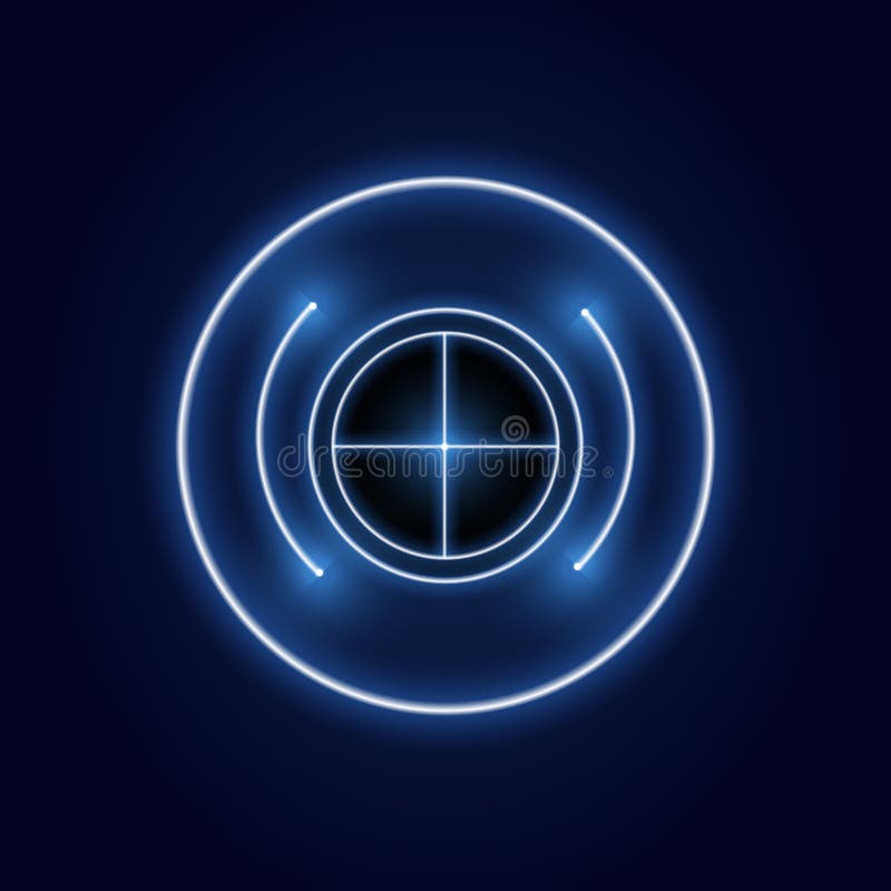 Neon Hud Futuristic Element Isolated on Dark Background. Hi-tech User ...
