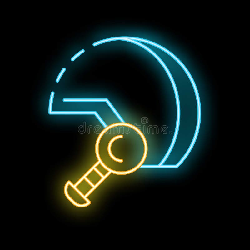 Neon Icon of Angle Grinder Cutting Disc Cutting Tool Construction Tool ...