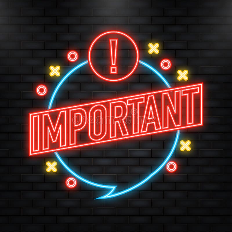 Important Red Banner in Flat Style on White Background. Vector ...