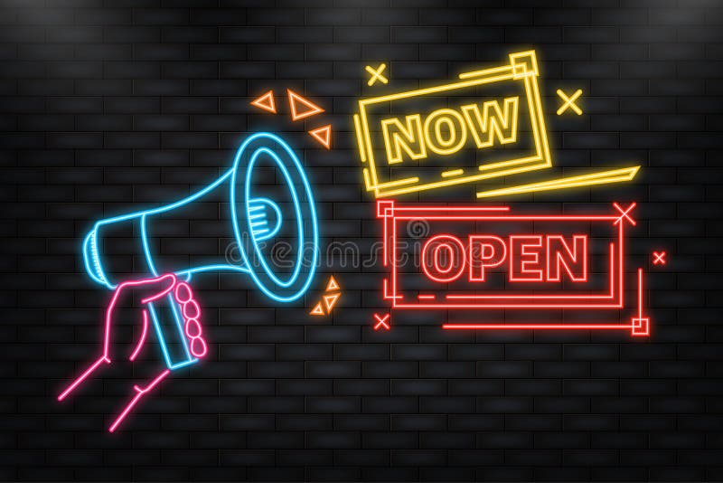 Now Open Sign Stock Illustrations – 5,514 Now Open Sign Stock ...