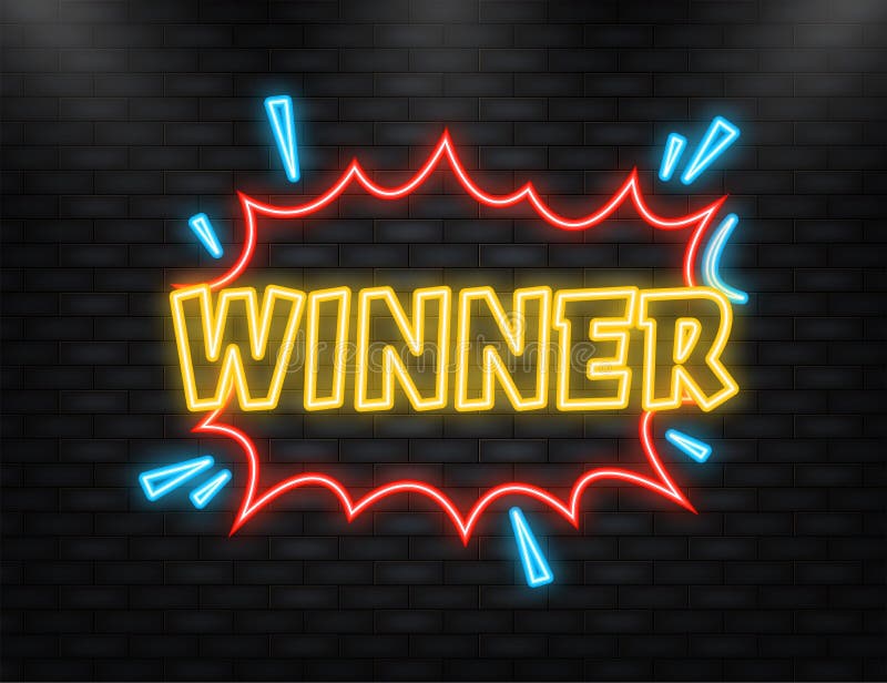 3d Retro Winner for Banner Design. Win Prize. Pop Style. Vector ...