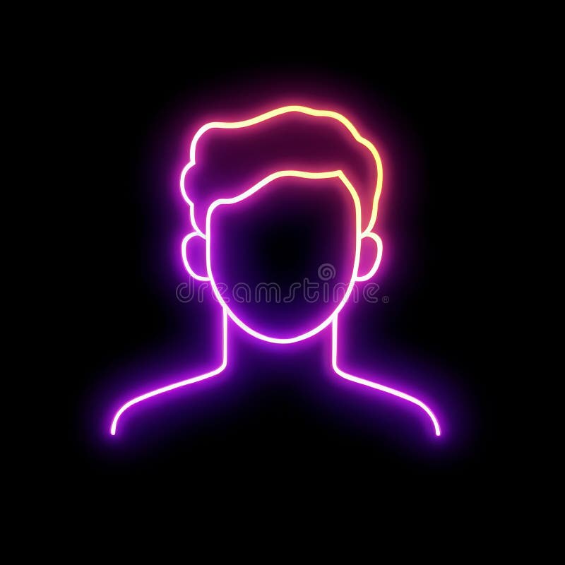 A Neon Image of a Manager Figure Positioned Over Three Team Members ...