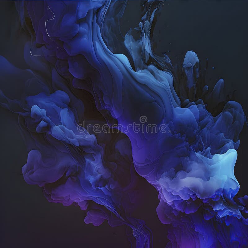 Abstract Blue Watercolor Splash on White Background for Design Projects ...