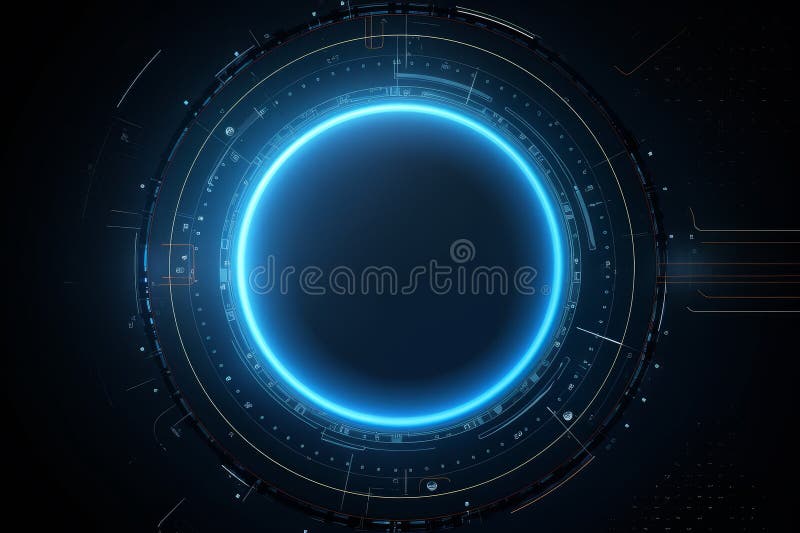 Neon Industrial Circle. Generate Ai Stock Image - Image of industry ...
