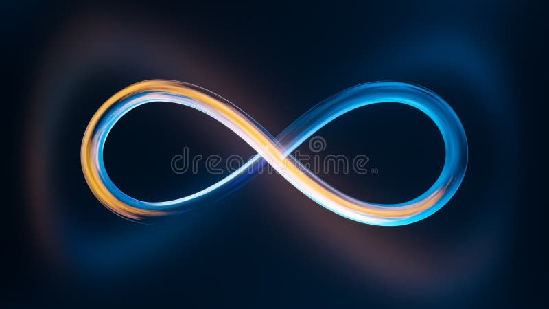Neon Infinity Metaverse Symbol Editorial Photography - Illustration of ...