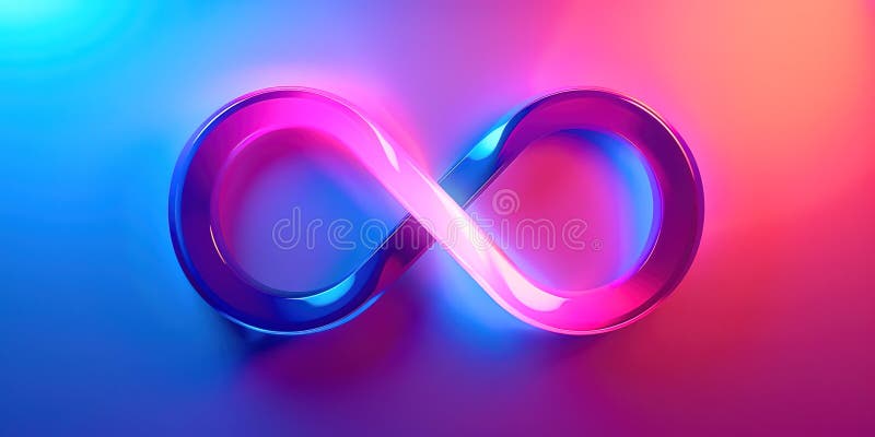 Neon infinity sign stock photo. Image of glowing, future - 333700432