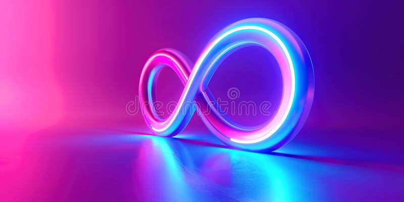 Neon infinity sign stock photo. Image of glow, eternity - 333700460