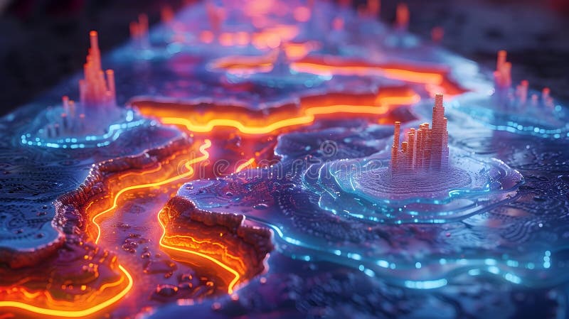 Neon-Infused Ecological Footprint Visualization:Exploring the Dynamic ...
