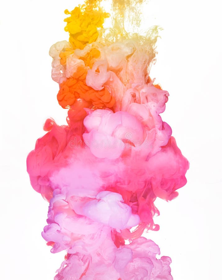 Neon Ink in Water. Color Explosion Stock Image - Image of rainbow ...