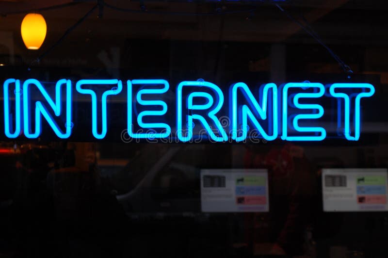 Neon Internet Sign stock photo. Image of monitors, advertise - 22387326
