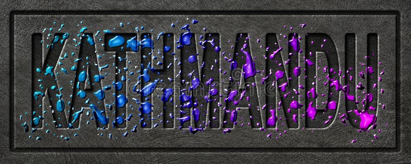 Neon Kathmandu Glow, Color Splash Stock Image - Image of glow, color ...