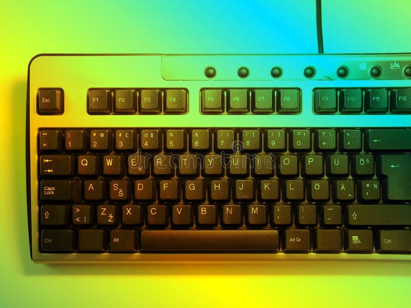 Neon Keyboard Icon. Glowing Neon Keyboard Sign, Set of Isolated Gaming ...
