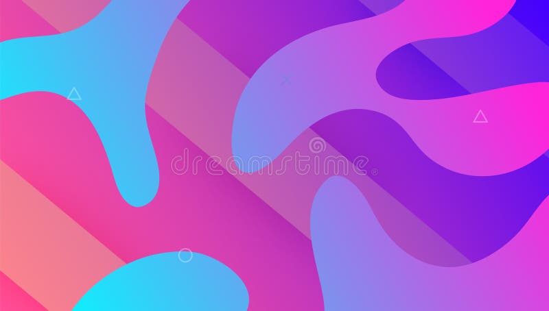 Neon Layout. Blue Vibrant Background. Business Presentation Stock ...