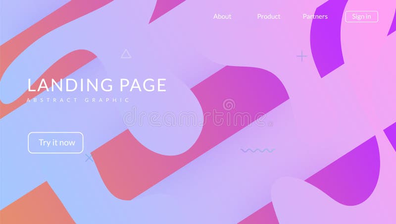 Neon Layout. Minimal Cover. Horizontal Template Stock Illustration ...