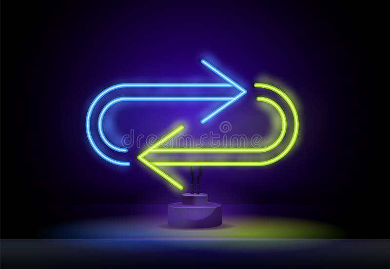 Neon LED Blue Glow Rewind-refresh Icon Type. Realistic Neon Icon. Neon ...