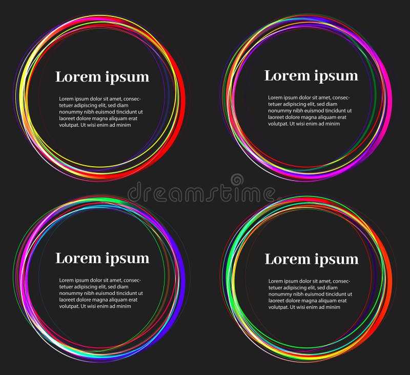 Neon Led Colorful Frames Infographic Template Copy Space Stock Vector ...