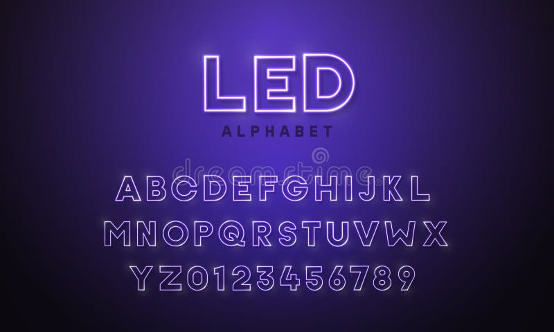 Neon Led Light 3d Alphabet, Retro Futuristic Technology Original Type ...