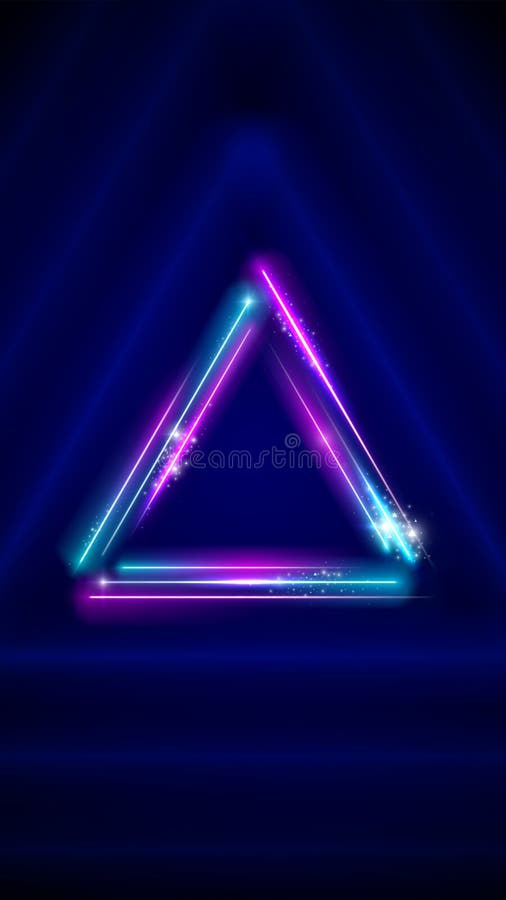 Neon, Led Triangle. Background, Mobile Phone Wallpaper Stock Vector ...