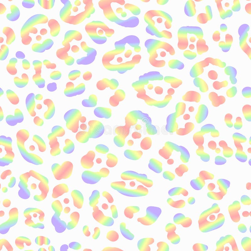 Neon Leopard Seamless Pattern. Bright Colored Spotted Background ...