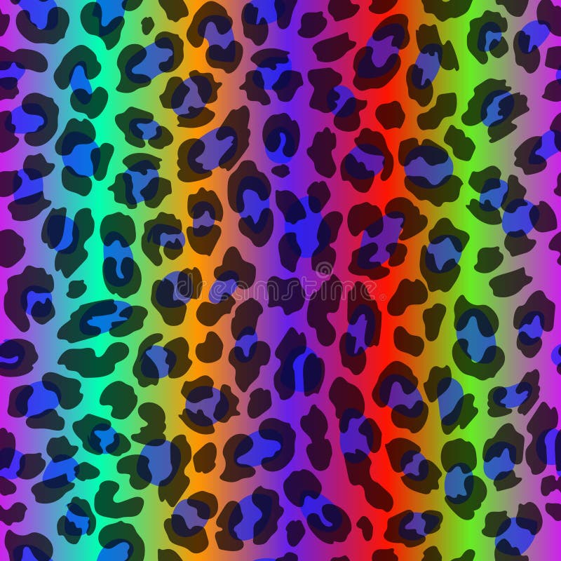 Neon Leopard Print Rainbow Stock Illustrations – 451 Neon Leopard Print ...