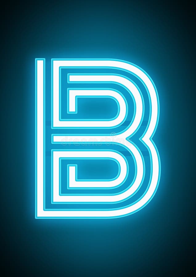 Captivating Neon Letter B Stock Illustrations – 14 Captivating Neon ...