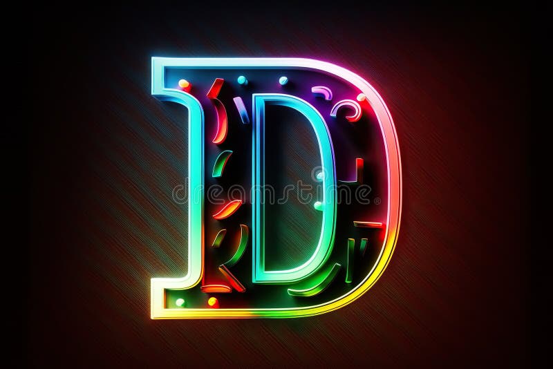 Letter D Neon Stock Illustrations – 569 Letter D Neon Stock ...