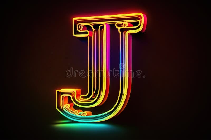 Glowing Neon Letter J Stock Illustrations – 130 Glowing Neon Letter J ...