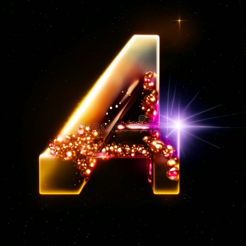 Neon Letter a with Light Effects and Sparkles. Vector Illustration ...
