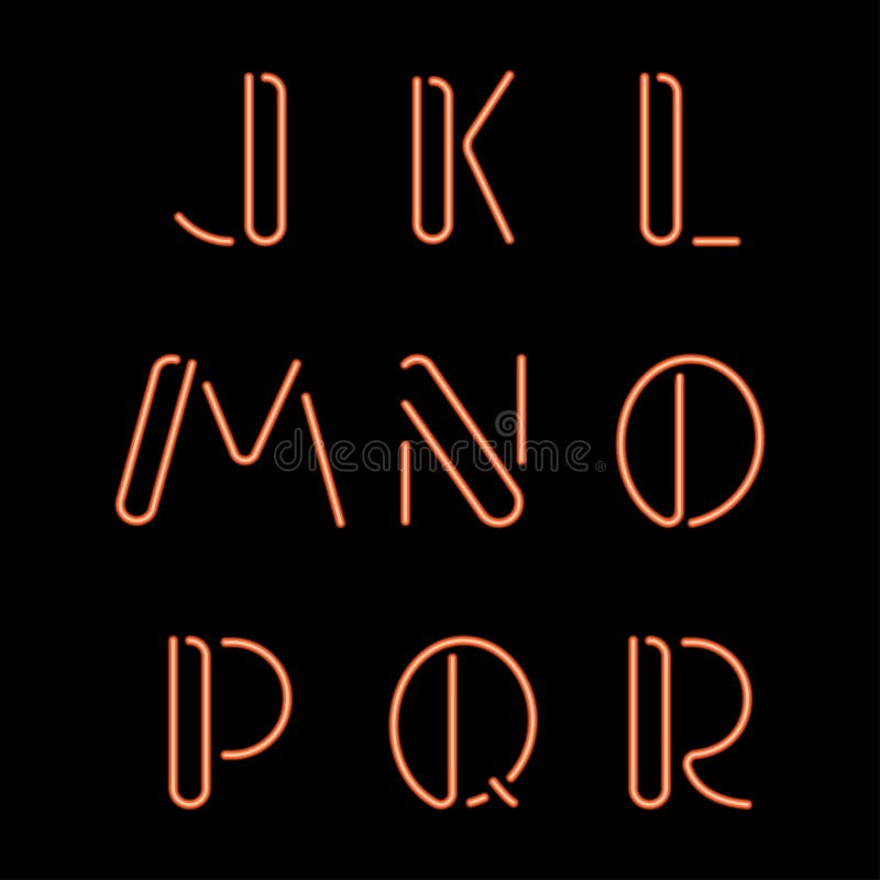 Neon Letters stock vector. Illustration of sign, letter - 40025873