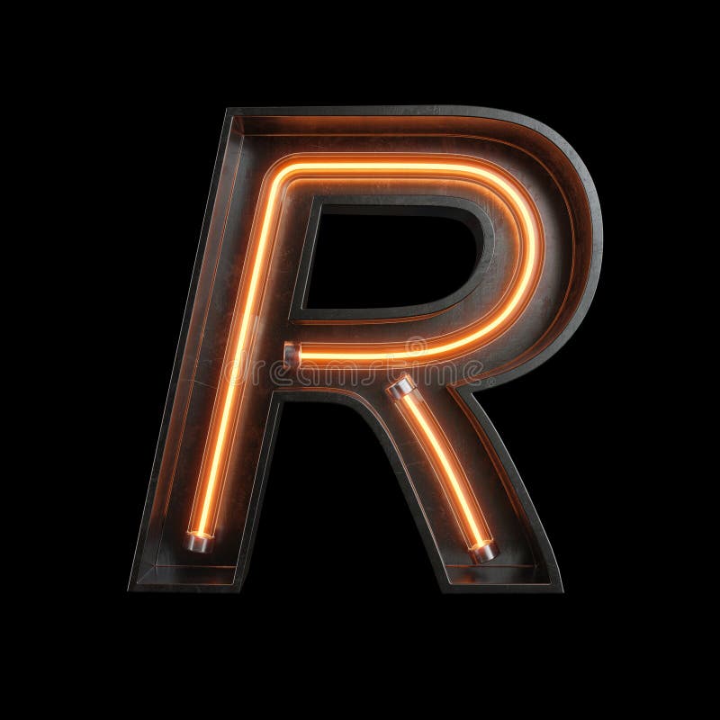 Neon Letter R Collection Stock Illustrations – 46 Neon Letter R ...