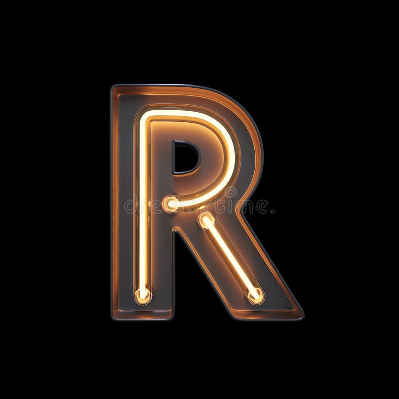 Neon Letter R Collection Stock Illustrations – 46 Neon Letter R ...