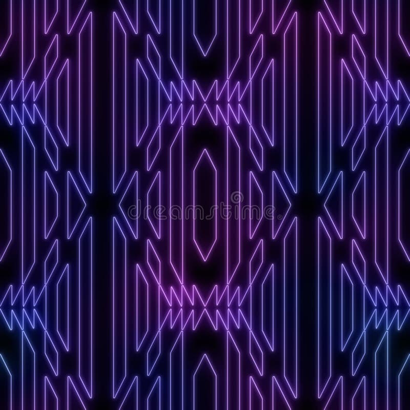 Neon Light on Black Seamless Repeat Pattern Stock Illustration ...