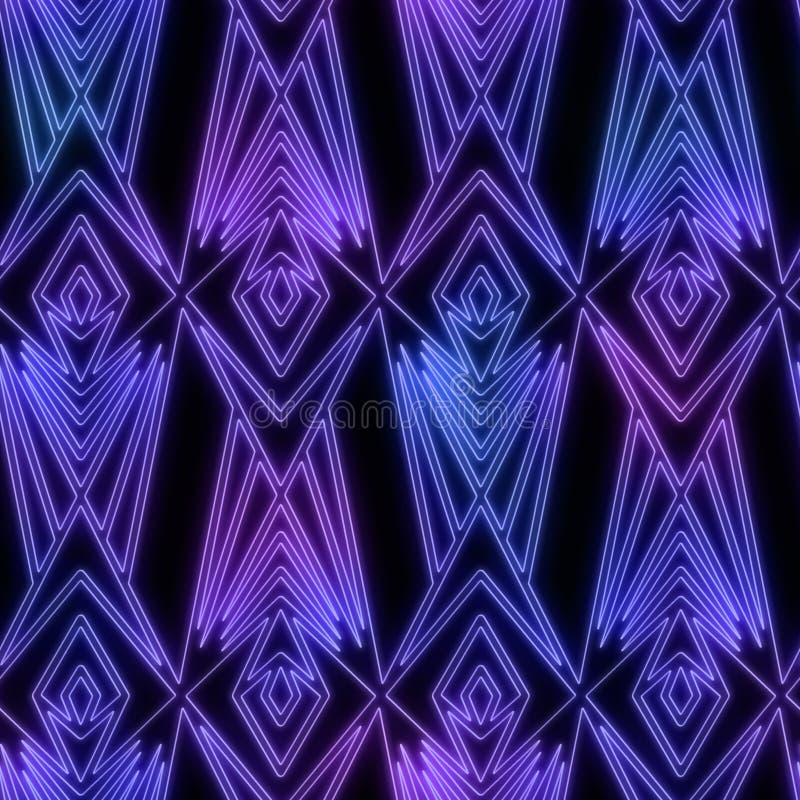 Neon Light on Black Seamless Repeat Pattern Stock Illustration ...