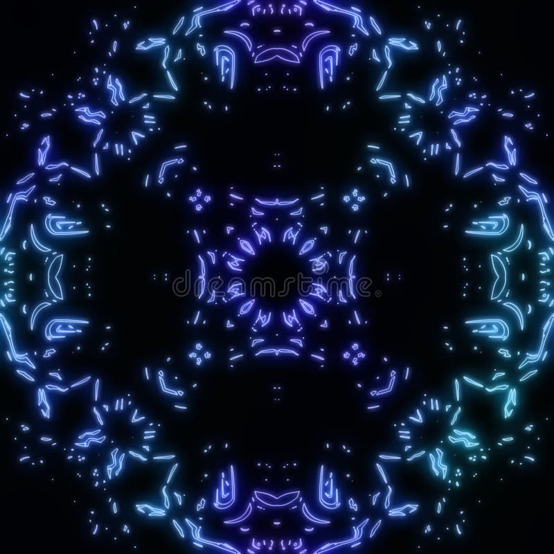 Neon Light on Black Seamless Repeat Pattern Stock Illustration ...